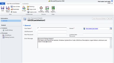 Crm Musings Active Directory Password Reset Via Crm 2011