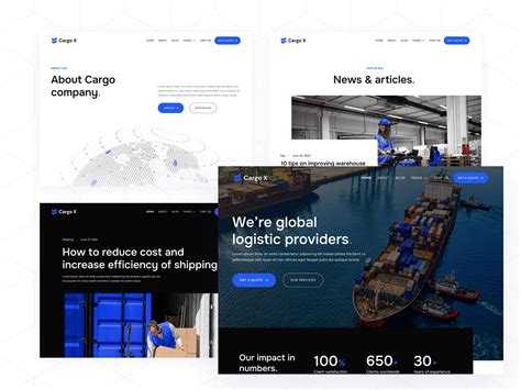 Cargo X Transportation Webflow Template On Behance