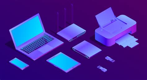 Free Vector 3d Isometric Ultraviolet Web Page Template