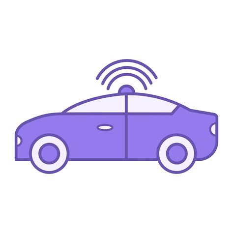 Premium Vector Autonomous Vehicle Color Icon
