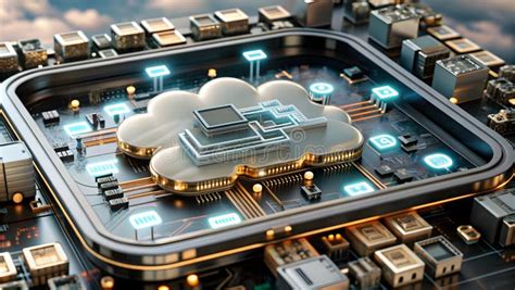 3d Ai Powered Cloud Computing Frame Concept As A Clean Border Frame Featuring Cloud Icons And