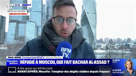 Bachar Al Assad Refugié Dans Le Quartier Des Finances De Moscou