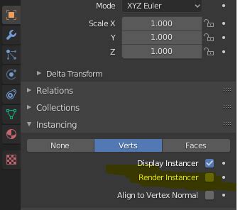 Instanced Verts How To Hide Object Without Hiding Its Instances 2