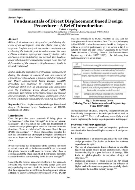 Pdf Fundamentals Of Direct Displacement Based Design Procedure A