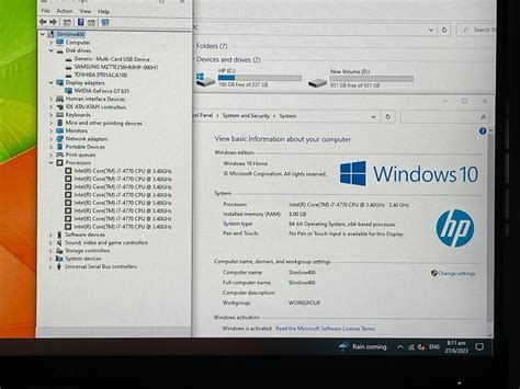 Hp Slimline Sff Business Office Wfh School Hbl Essential Desktop Computer Pc Cpu Intel Processor