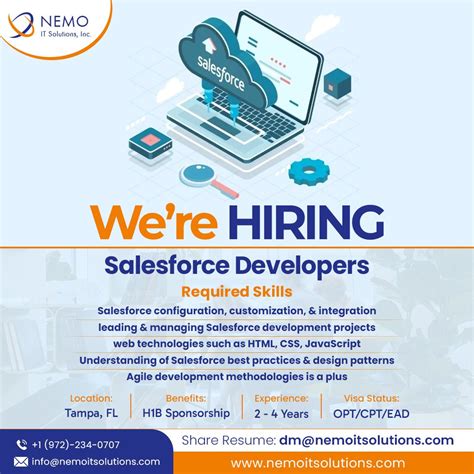 salesforcedeveloper salesforceengineer salesforce h1bvisa