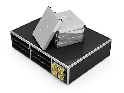 Premium Photo Server Rack Isolated On White Background