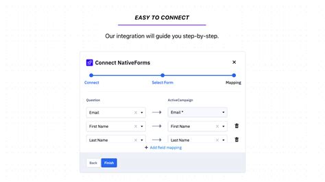 NativeForms Integration App ActiveCampaign