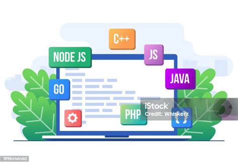 Web Development Concept Flat Illustration Vector Template Application