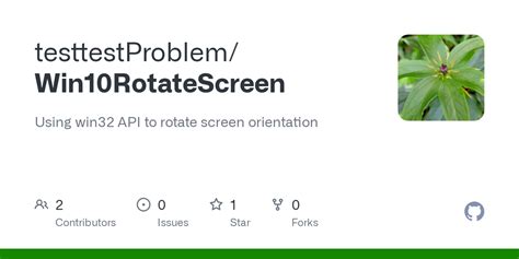 Github Testtestproblemwin10rotatescreen Using Win32 Api To Rotate