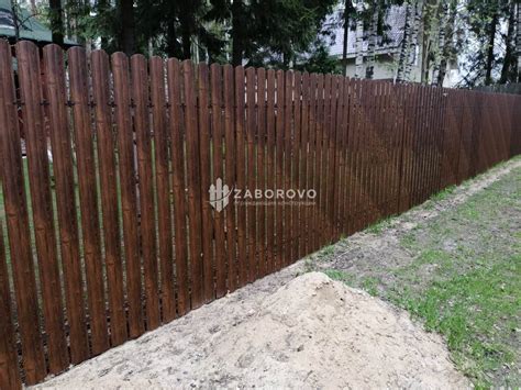 Забор из евроштакетника Темный Дуб (Артикул: 263) - купить в Москве и ...