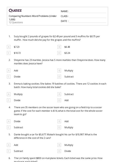 50 Comparing Numbers 0 10 Worksheets On Quizizz Free And Printable