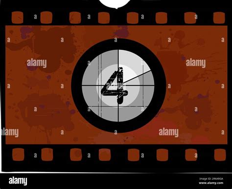 Old Fashioned Film Countdown No 4 Stock Vector Image And Art Alamy