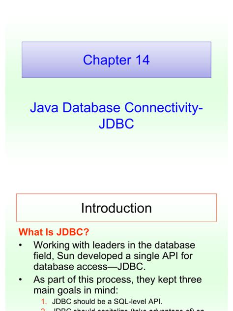 Lecture 14 Java Database Connectiviy Jdbc Pdf