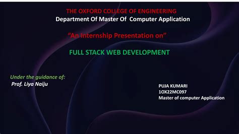Internship Full Stack Developer Ppt Report Pptx Web Design And Html