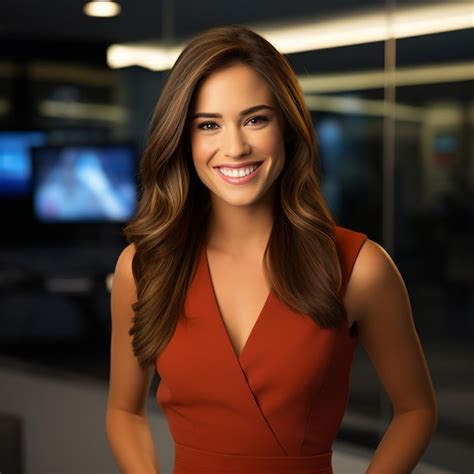 Premium Photo Portrait Of A Beautiful Young News Anchor Smiling
