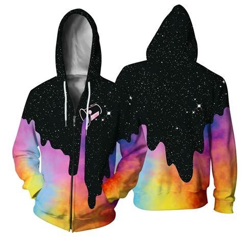Custom 3d Printed Sweatshirt Diy Hoodies Zippered Long Sleeve Plus