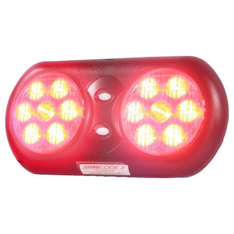 Code 3 Led Red Warning Lamp 421d88vfp36rr Grainger