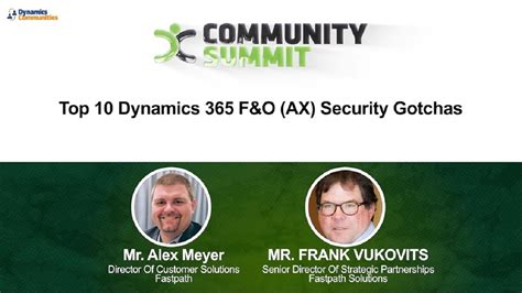 Top 10 Dynamics 365 Fando Ax Security Gotchas Dont Be A Gotcha Dynamics Communities