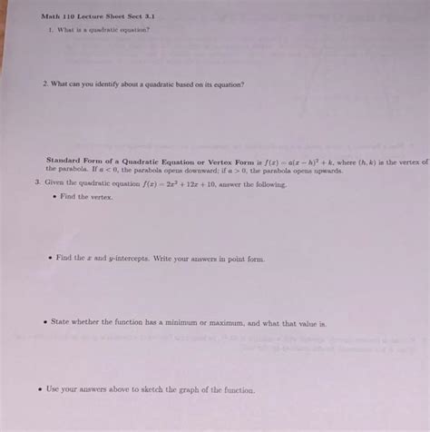 solved math 110 lecture sheet sect 3 1 1 what is a