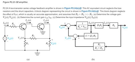 Solved P2 24 A Two Transistor Series Voltage Feedback