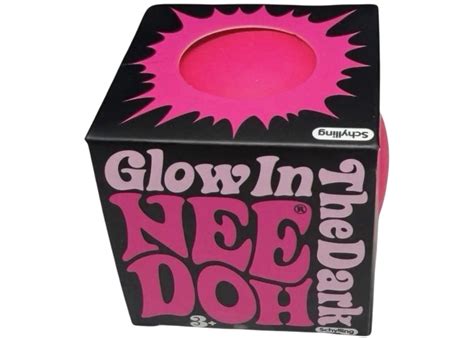 Needoh Glow In The Dark Squishy Fidget Toy Pink Us