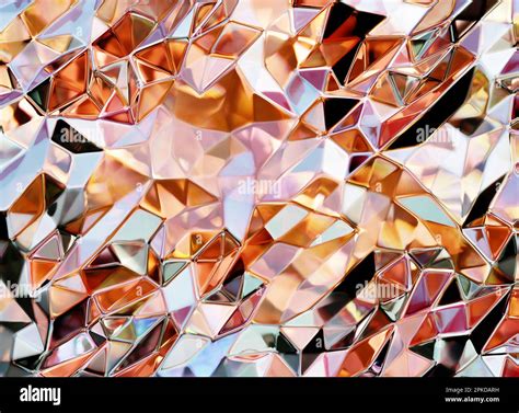 Luxury Abstract Realistic Crystals Texture With Prism Spectrum Caustic