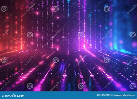 Digital Data Stream Background With Binary Code The Flow Information Of