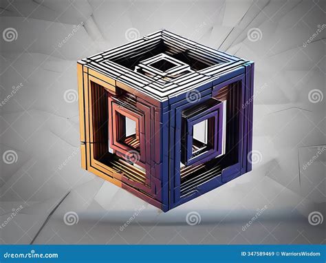 3d Rendering Of The Tesseract Quantum Computing Installation The