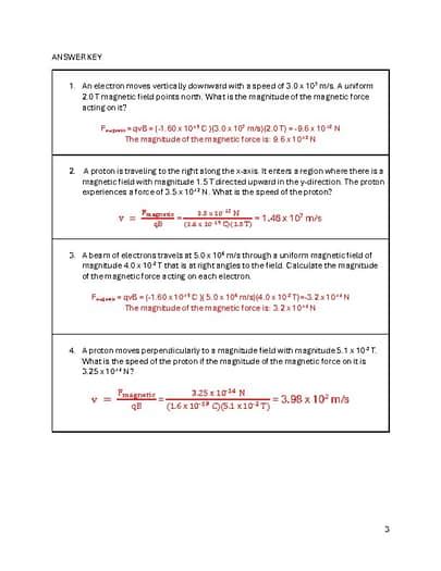 Charged Particle In A Magnetic Field Practice Problems By ScienceHelper