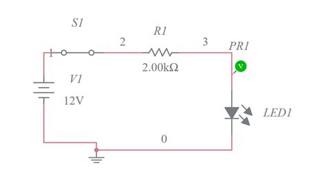 Simple Led Circuit Multisim Live