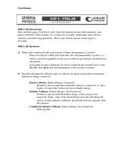 PHYS Lab Linear Momentum PRELAB PDF Pdf Zion Biniam EXP PRELAB PRE LAB Instructions