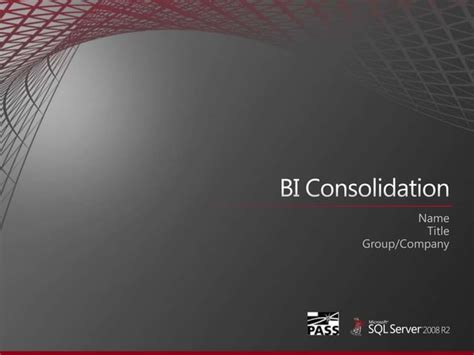 Microsoft Sql Server Bi Consolidation Presentation Pptx