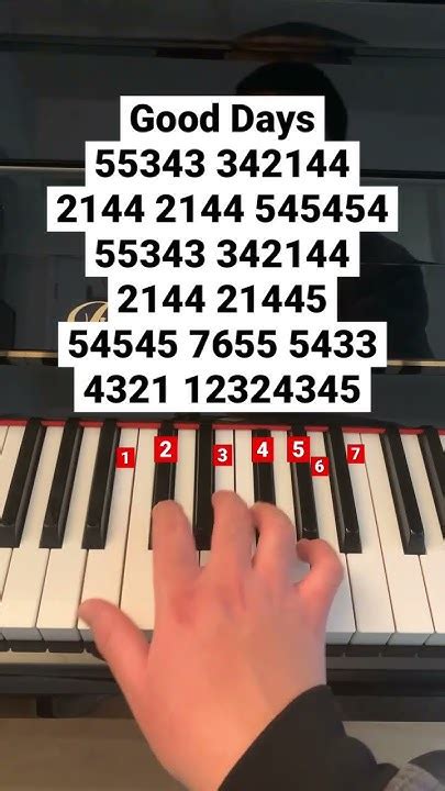 Good Days Piano Pianomusic Pianotutorial Pianocover Pianolessons