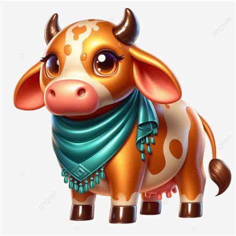 들판에 서 있는 파란색 스카프를 입은 만화 소 만화 소 파란색 스카프 암소 Png 일러스트 및 이미지 에 대한 무료 다운로드 Pngtree