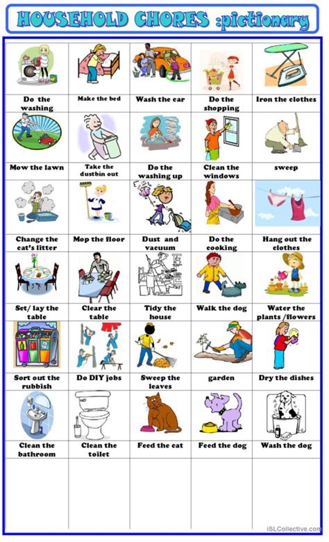 Daily Routines And Household Chores Vocabulary In English 54 Off