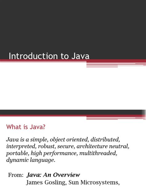 Introduction To Java Pdf Java Programming Language Java Virtual