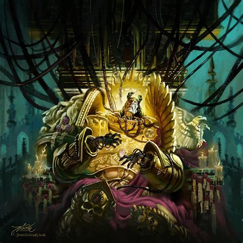 God Emperor Of Mankind Golden Throne Warhammer 40k The Emperor