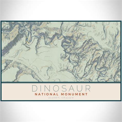 Dinosaur National Monument Map Print In Woodblock — Jace Maps