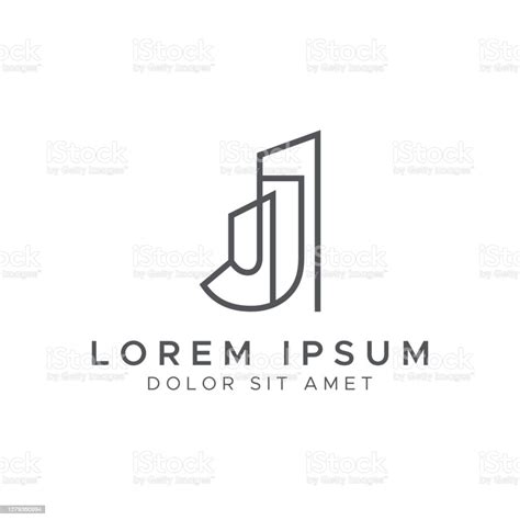 문자 J 벡터 스톡 일러스트 디자인과 추상 건물 0명에 대한 스톡 벡터 아트 및 기타 이미지 0명 건물 외관 건설 산업 Istock
