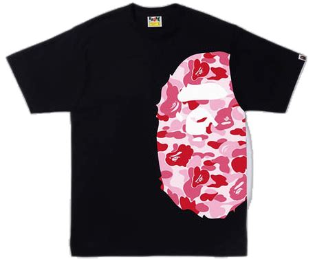 Mens Bape Abc Camo Single Side Big Ape Head Tee Shirt Ss22 In Black