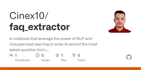 Yassine Driss On Linkedin Github Cinex10faqextractor A Notebook