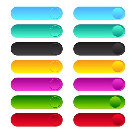 Premium Vector Set Of Web Buttons Colorful Gradient Web Button Design