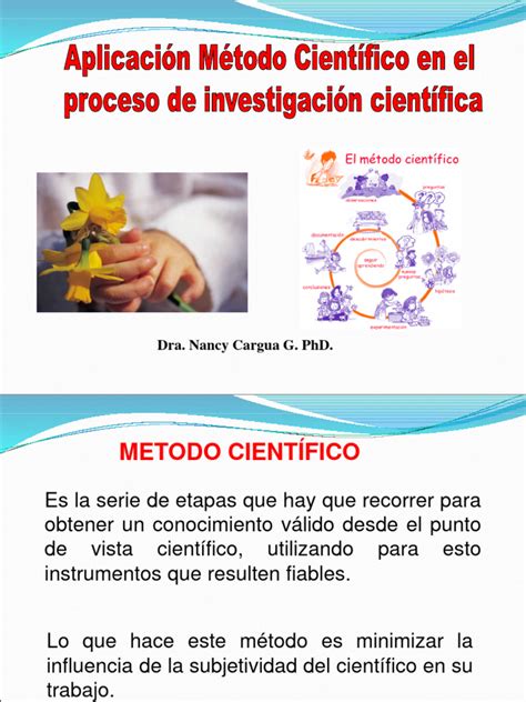 Aplicacion Metodo Cientifico En Investigacion Pdf Método Científico