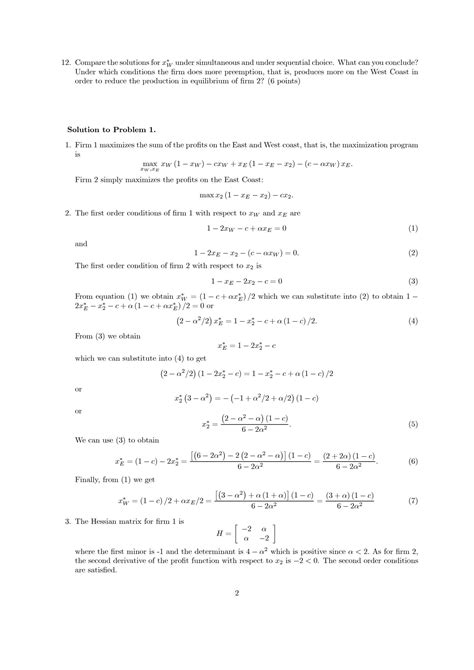 SOLUTION Microeconomics Problem Set Key Studypool