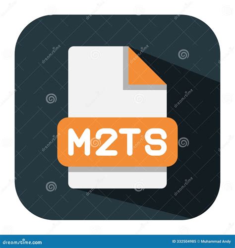 M2ts File Type Flat Icon Video Extension Document Format Folder Icons Symbol Vector