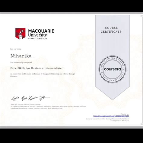 Niharika Vid On Linkedin Excel Coursera Dataanalytics Datascience Businessanalytics