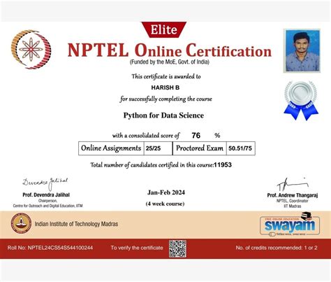 Harish B On Linkedin Nptel Python