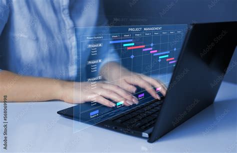 Manager Working And Updating Tasks And Milestones Progress Planning