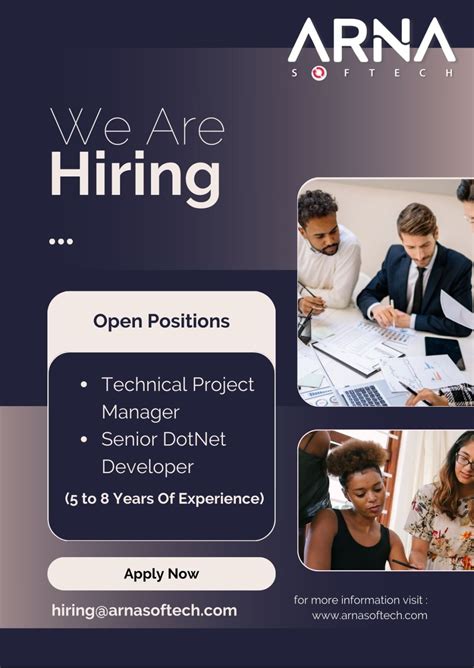 Applynow Urgenthiring Technicalprojectmanager Tpm Projectmanagerjobs Arna Softech